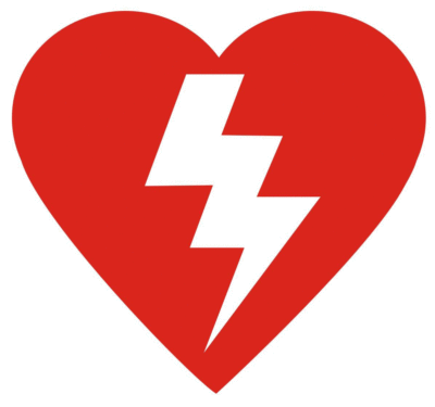 AED Defibrillator Heart Shock Logo, Window Decal | eBay