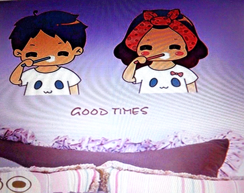 Tile Sticker Home Decor Girl & Boy Toothbrush Bathroom Kids Pair ...