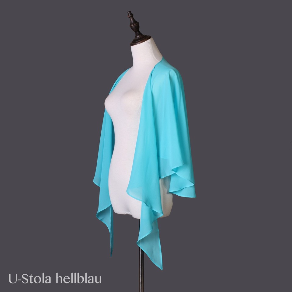 U-Form Stola Schal Tücher Stolen Hochzeit Freizeit Party chiffon Trends ...