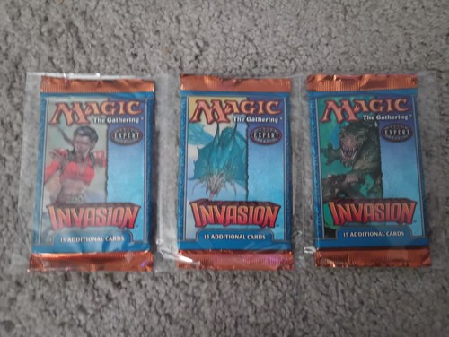 3x MTG Invasion Booster Packs SEALED 1 of Each Pack Artwork RARE!!! | eBay