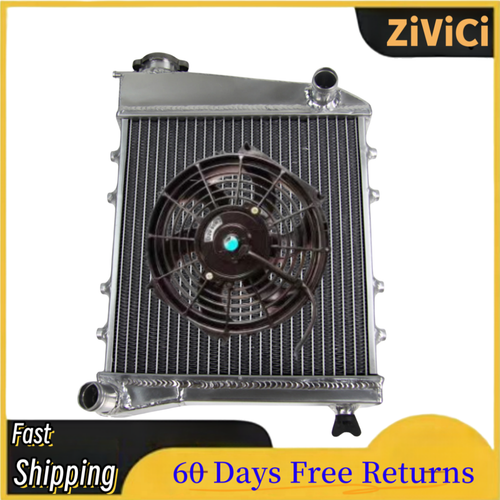 1967-91 Full Alu Radiator+Fan For AUSTIN/ROVER MINI COOPER/MORRIS ALL ...