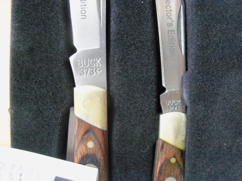 Buck Knives Collector's Edition Pocket Knives Tin 379 Solo & 373 Trio ...