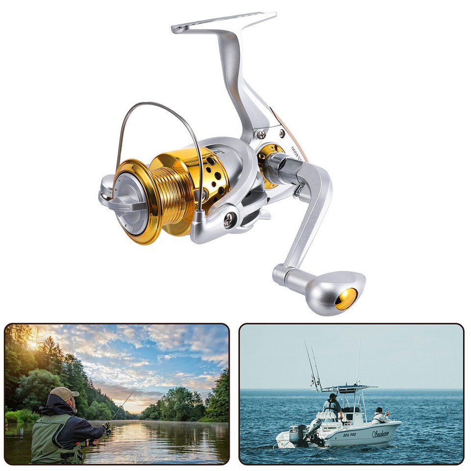 14BB Metal Spinning Fishing Reel 5.5:1 Freshwater Saltwater Left Right ...