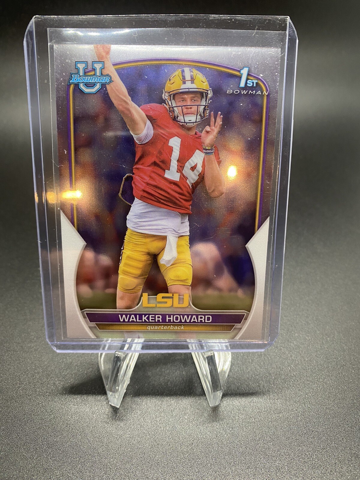 Walker Howard Rookie Card RC 2022 Bowman Chrome U University #92 LSU ...