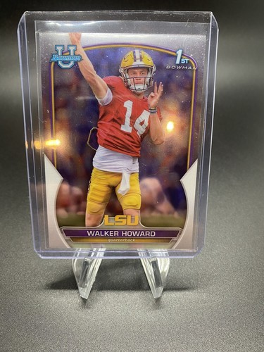 Walker Howard Rookie Card RC 2022 Bowman Chrome U University #92 LSU ...