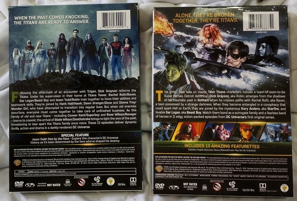 Titans The Complete First And Second Seasons | eBay
