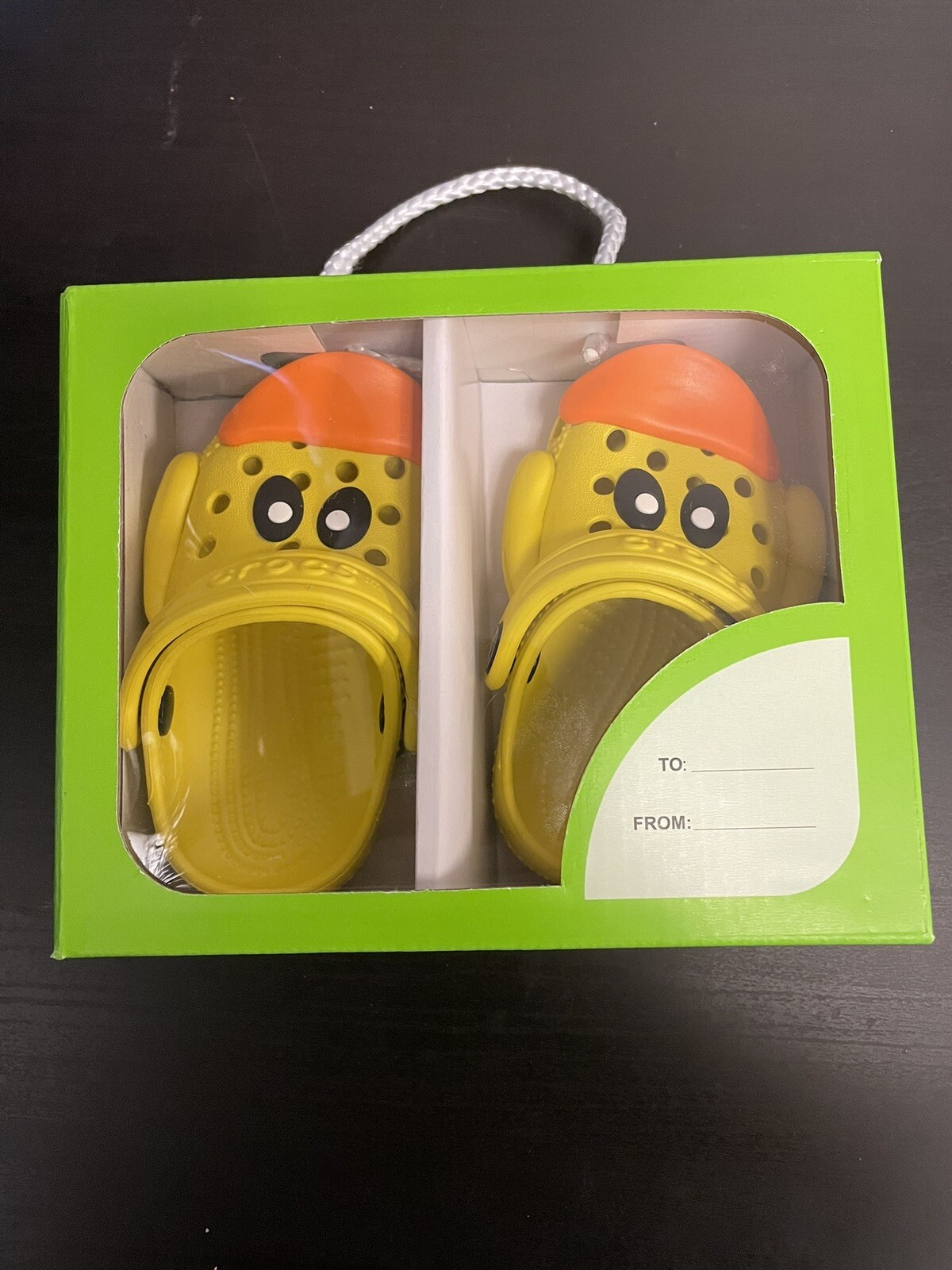 NEW CROCS LITTLES I Am Rubber Ducky Clogs Shoes Baby Toddler Size C2/3 NIB
