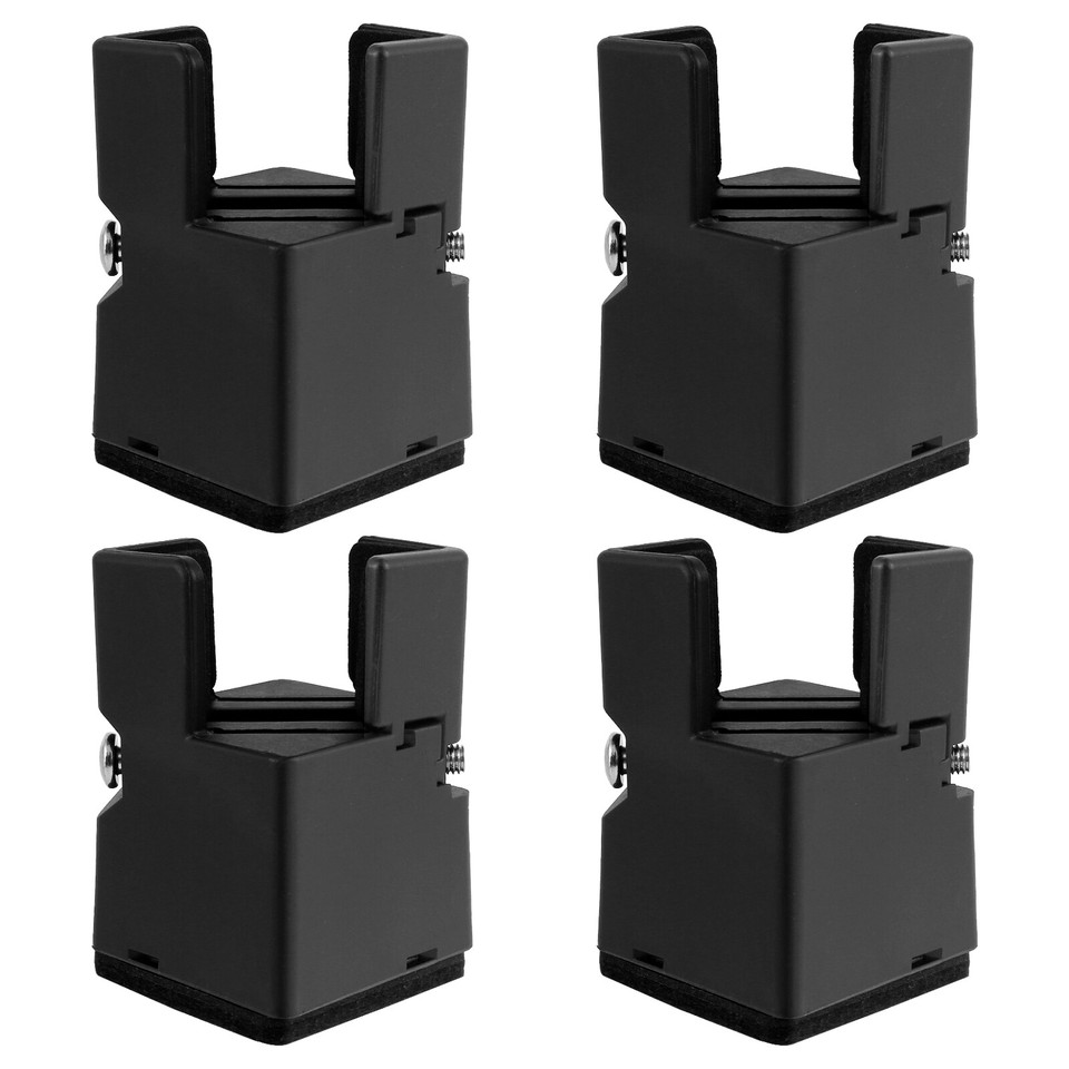 4X Adjustable Heavy Duty Bed Chair Risers Feet Leg Lift Furniture ...