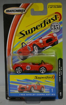 Matchbox Superfast 35 Years #1 1965 SHELBY COBRA 427 S/C 1:64 Ltd Ed ...