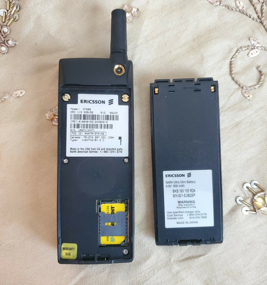 Omnipoint Ericsson Flip - VINTAGE Cellphone Black 1994-1998 😱EXTREMELY ...