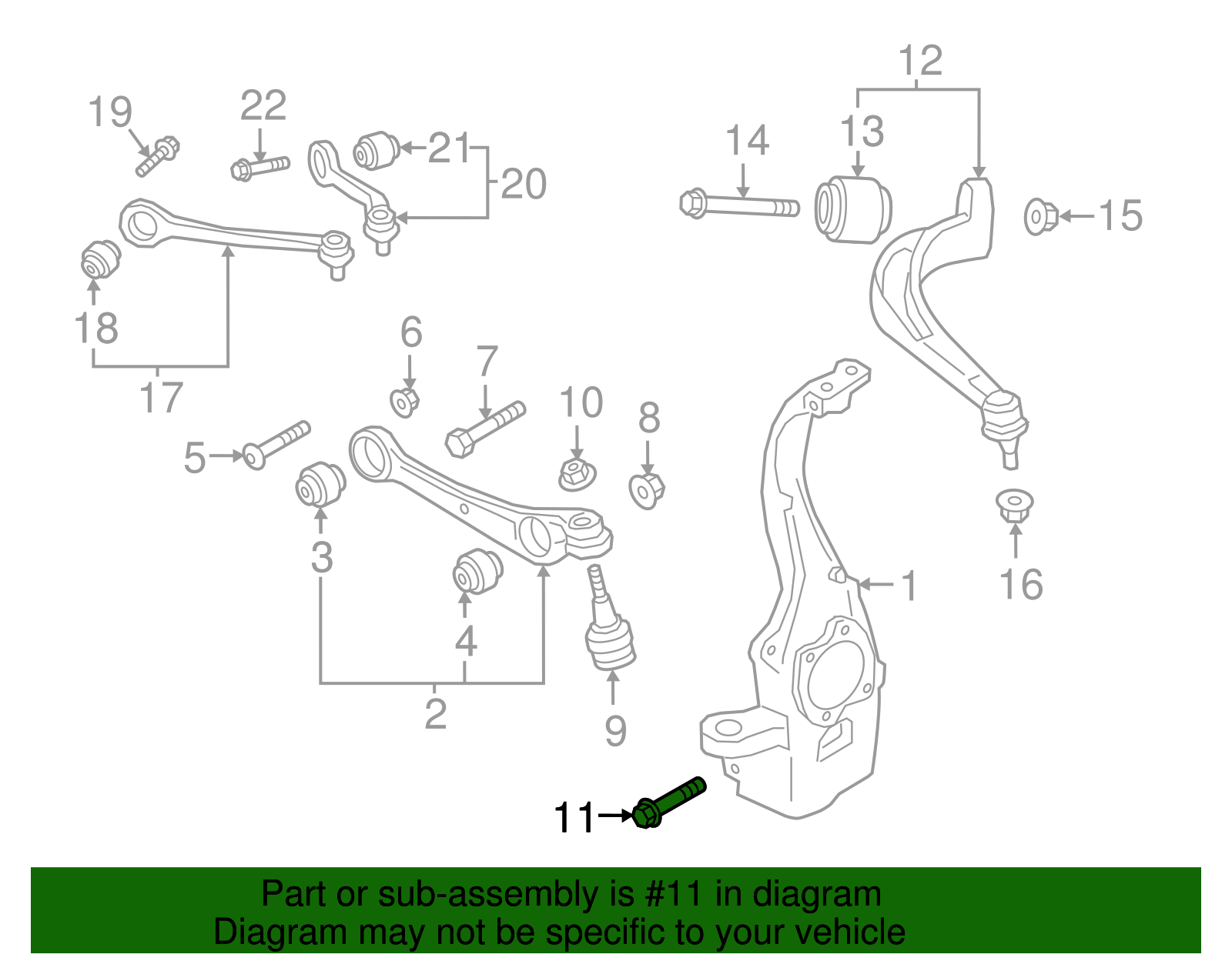 Audi+OEM+17-18+Q7+Front+Suspension-lower+Ball+Joint+Bolt+N10241507 for ...