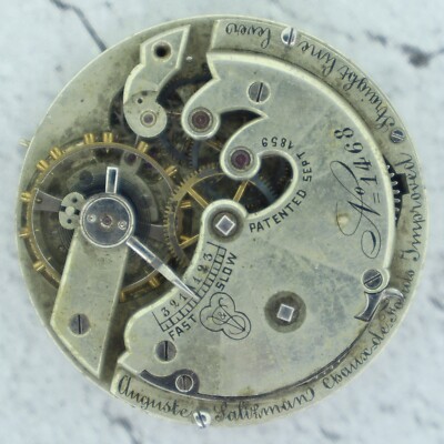 Antique August Saltzman 15 Jewel Key Wind Pocket Watch Movement for ...