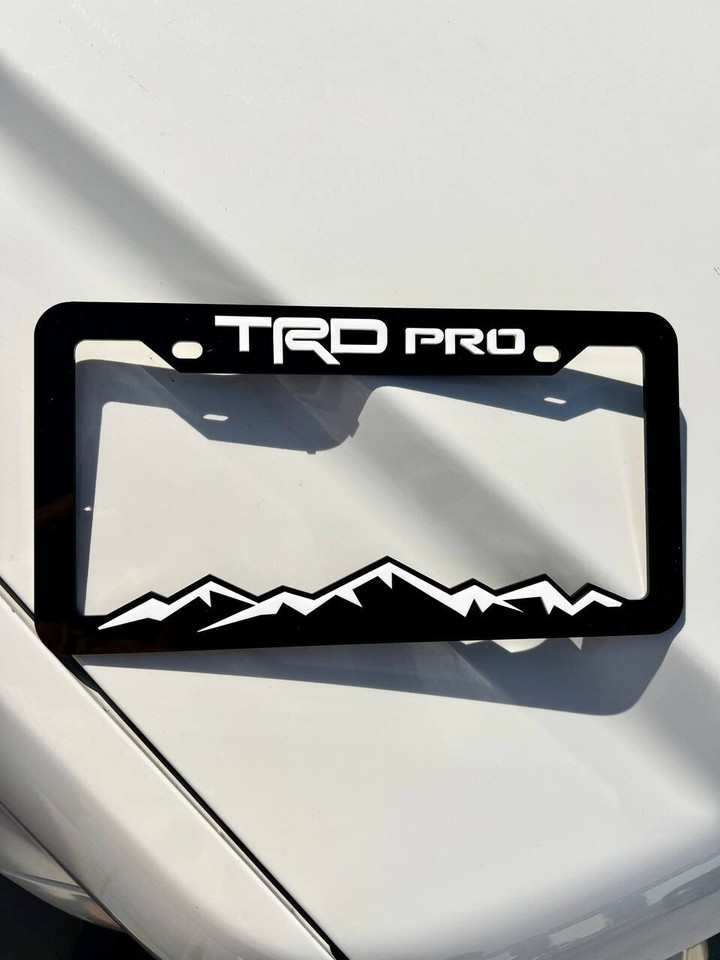 TRD PRO LICENSE PLATE FRAME TOYOTA ACCESSORY FRONT REAR TAG HOLDER ...