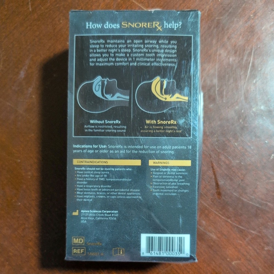 SnoreRx Custom Fit Anti Snore Adjustable Mouthguard | eBay