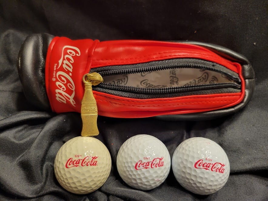 Vintage Rare Coca Cola Golf Ball & Tee Pouch | eBay