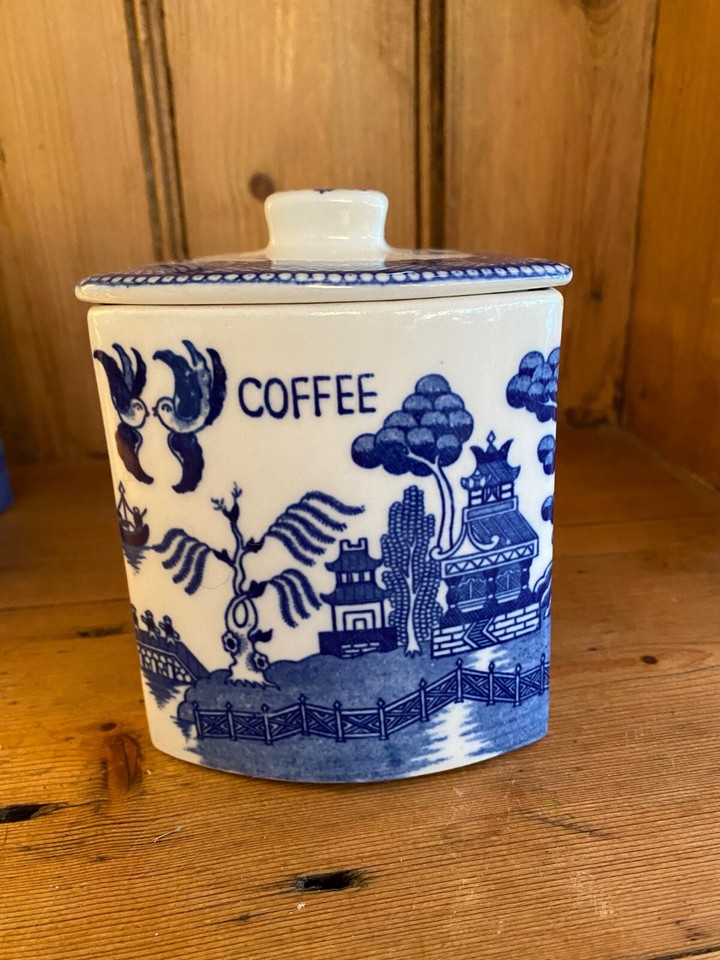 Vintage Blue Willow Canister Set Mint Condition | eBay
