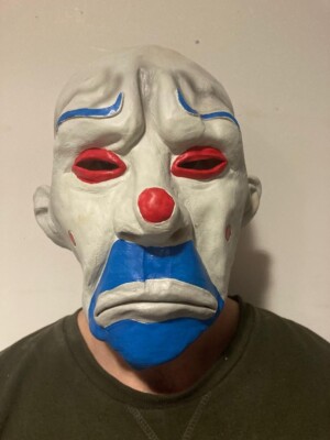 Joker Bank Robber Latex Mask Clown Dark Cosplay Knight Halloween ...