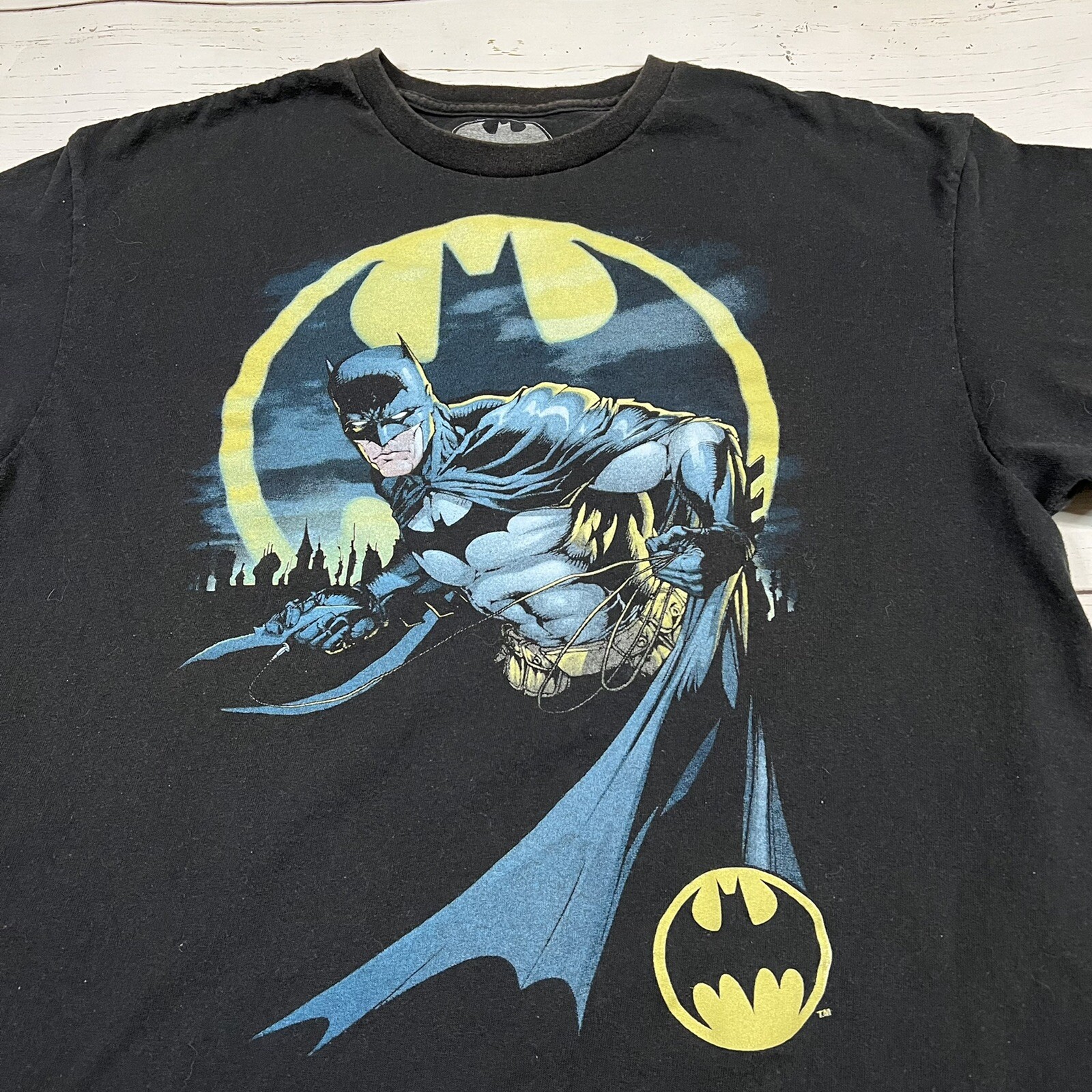 DC Comics Batman Graphic T Shirt Mens Size XL Black - Gem