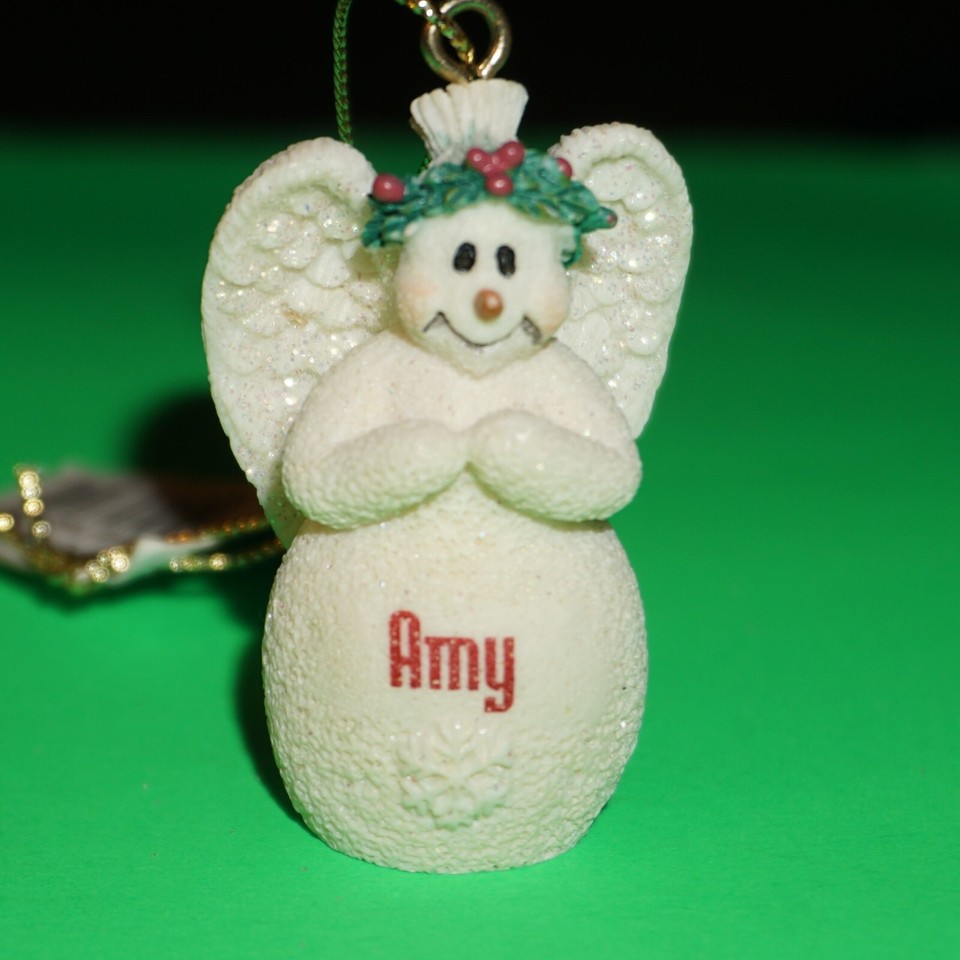Snowman Angel Christmas Ornament Snowangel Sparkle Ganz Pre-Printed ...