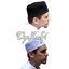 SET White Black Muslim Kufi Hat Tall Madinah Embroidered Islamic Double ...