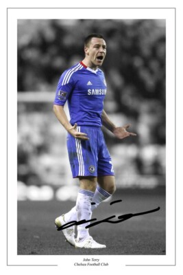 JOHN TERRY Signed Autograph PHOTO Fan Gift Signature Print CHELSEA ...