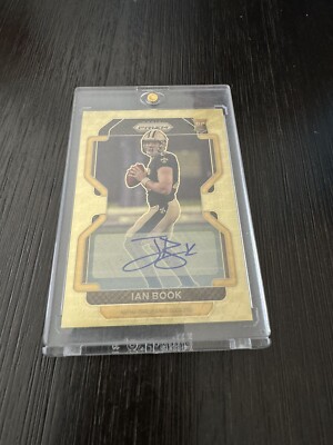 IAN BOOK 2021 PANINI PRIZM GOLD VINYL ROOKIE RC AUTO 5/5 NFL NCAAF ...