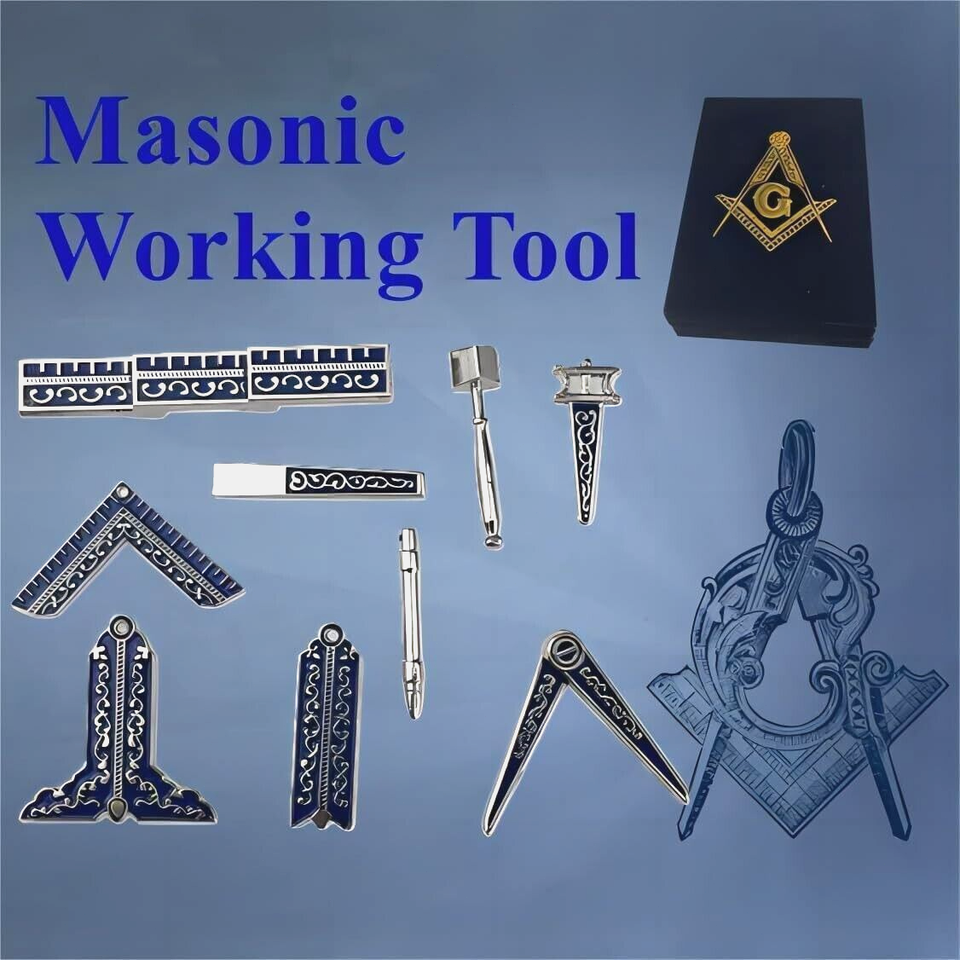 Masonic Working Tools Set Bondi Blue Freemason Tools Accessories Mini ...