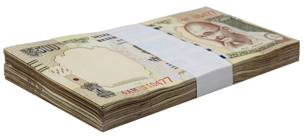 Indian Money 500 Rupees Bundles