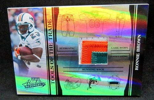 Ronnie Brown 2006 Absolute Memorabilia REFRACTOR#/35 3Clr Jersey Patch ...