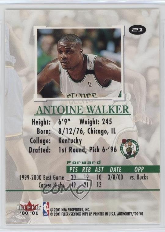 2000-01 Fleer Authority Antoine Walker #21 | eBay