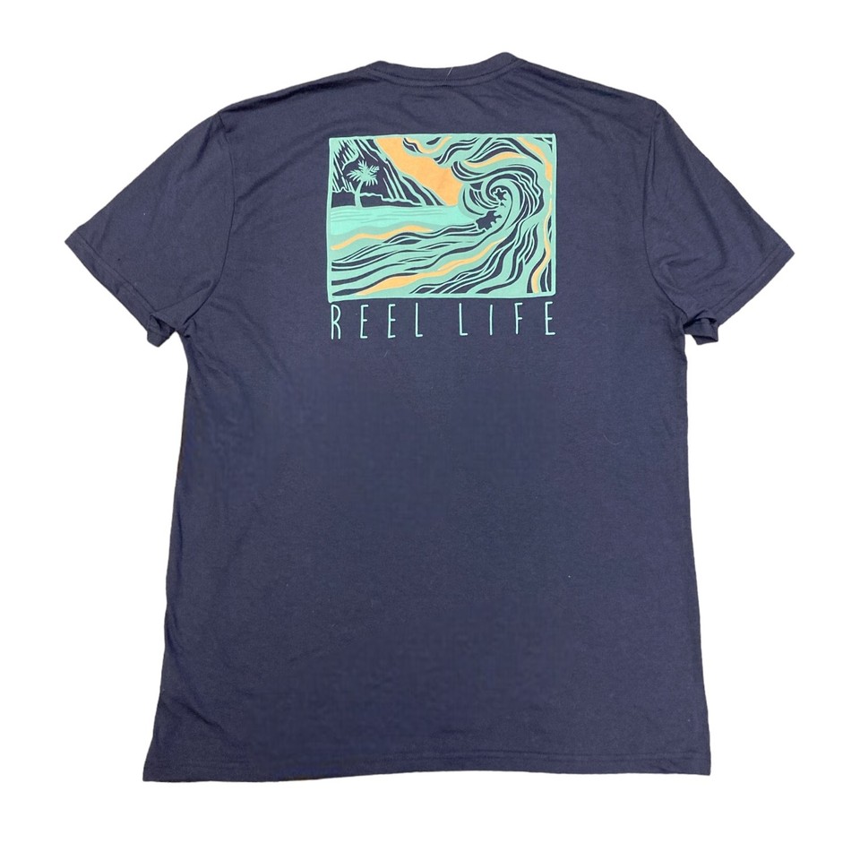 Reel Life Men's Soft Lightweight Short Sleeve Essential Graphic Tee | eBay