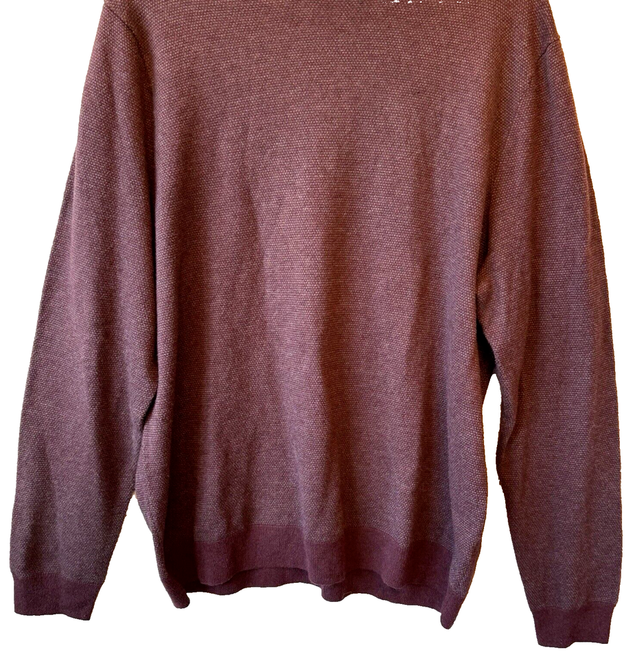 Nordstrom Mens Shop Sweater XL Wool Blend Maroon Long Sleeve | eBay