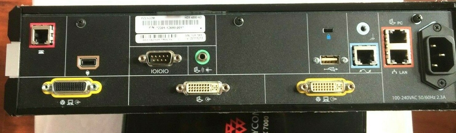 Polycom Lot of 2 HDX 4000 & HDX 7000 Video Conference Base System ...