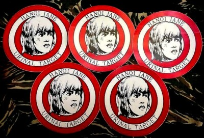 HANOI JANE FONDA URINAL TARGET STICKERS...PACK OF 5. FREE SHIPPING | eBay