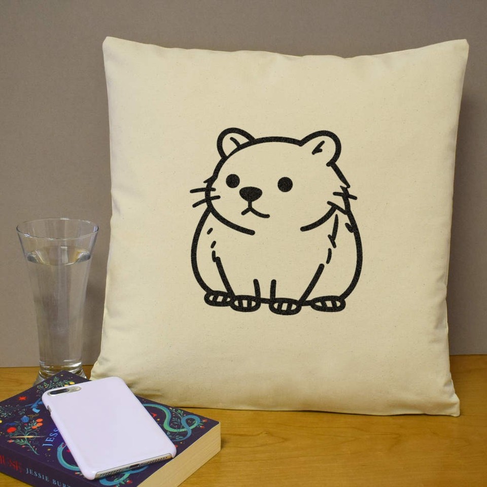 40cm x 40cm 'Chubby Wombat' Canvas Cushion Cover (CV00048598) | eBay