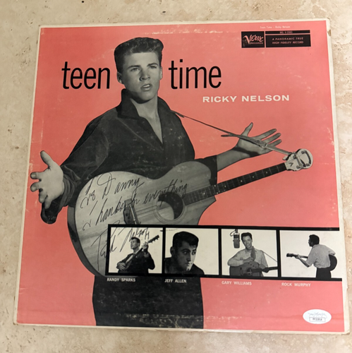 Rick Nelson Signed Autographed TEEN TIME Rookie Album Cover JSA LOA ...