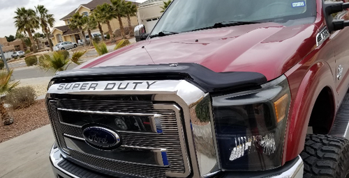 2011-2016 Ford F-250 Full Height Bug Deflector Shield Smoke Hood Guard ...