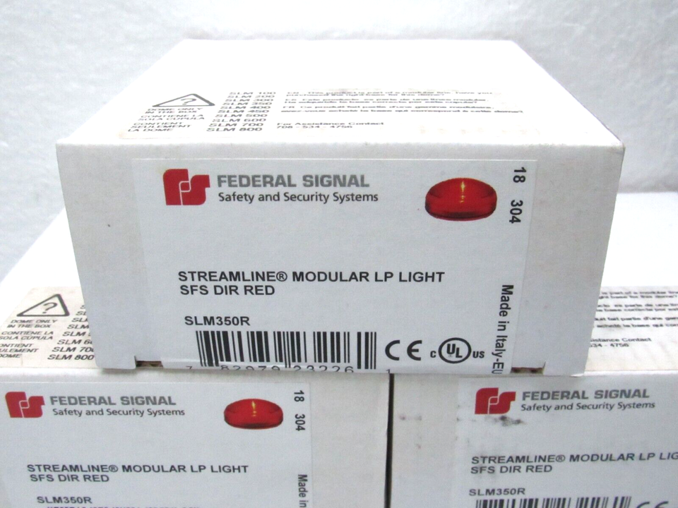 Federal Signal SLM350R Red Fresnel Lens StreamLine Modular LED Light ...