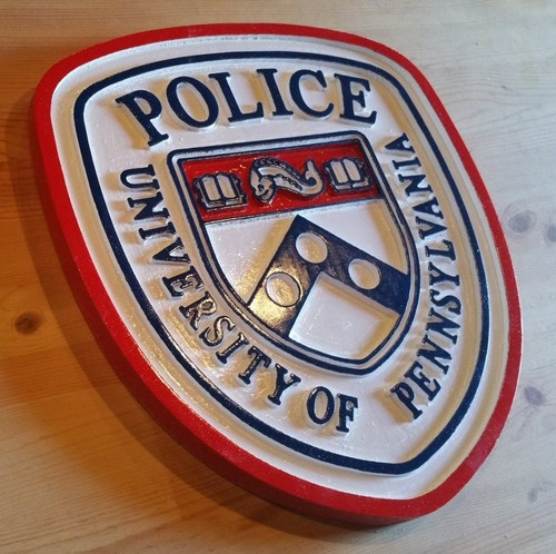 Police University Of Pennsylvania 3D routed plaque patch Sign Custom ...