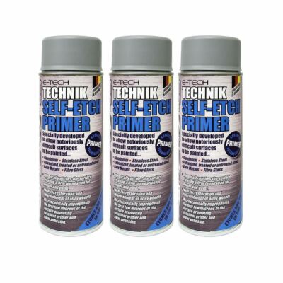 3x E-Tech Technik Self Etch Primer 400ml Can for Bare Metals Alloy ...