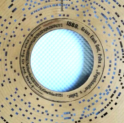 ORGAN disc HEROPHON organette cardboard square disc for music box ...