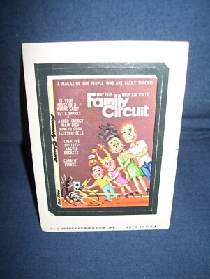 Wacky Packages Family Circuit Magazine Sticker Series 11 Tan Back 1974 ...