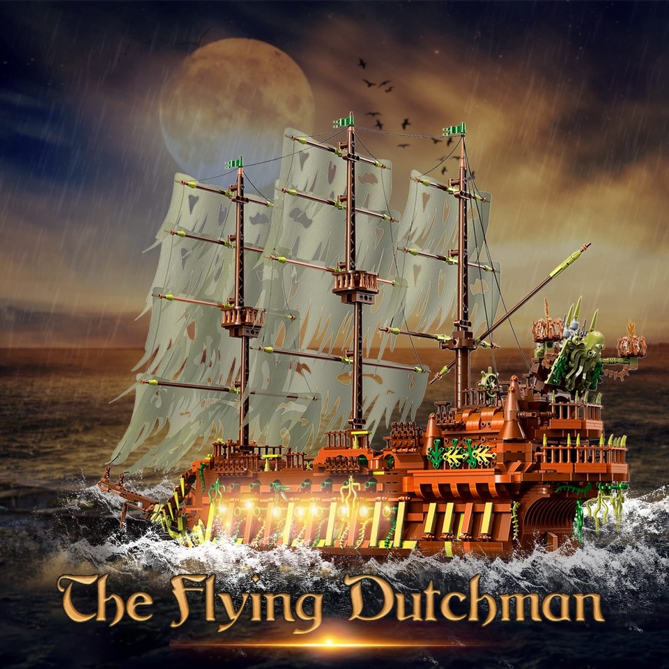 The Flying Dutchman Caribbean Pirate Ship Model Building Blocks Kit ...