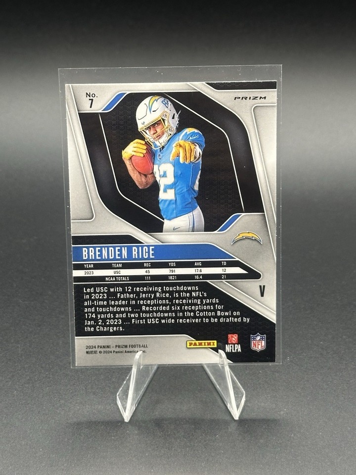 2024 Panini Prizm - Rookie Variations Brenden Rice #7 No Huddle Prizm ...