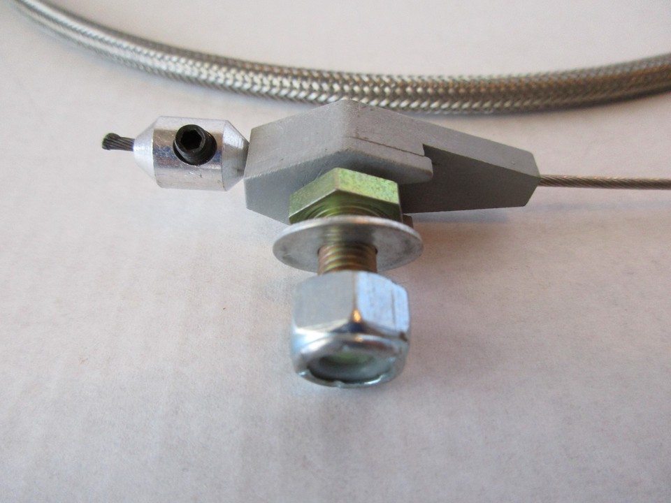 STAINLESS STEEL THROTTLE,FORD C6 KICK DOWN CABLE AND BRACKET KIT#6054 ...