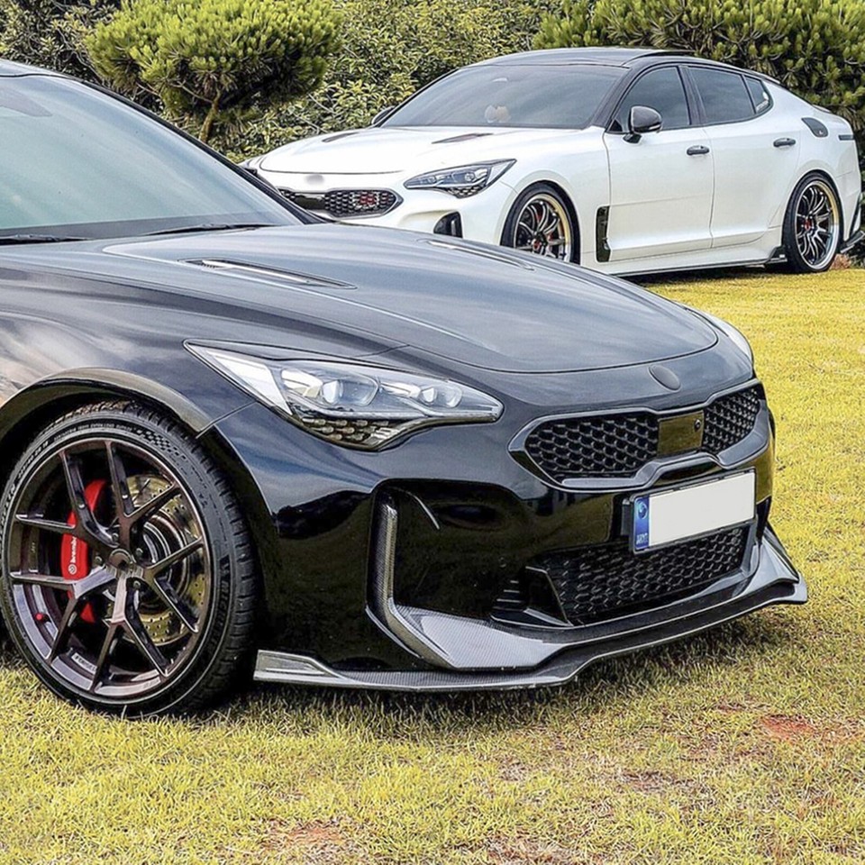 Car Front Spoiler Lip Kit Splitter For Kia Stinger GT 2018-2024 2019 CB ...