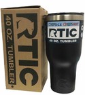 RTIC 40oz Tumbler with Lid and RTIC Decal - BLACK | eBay
