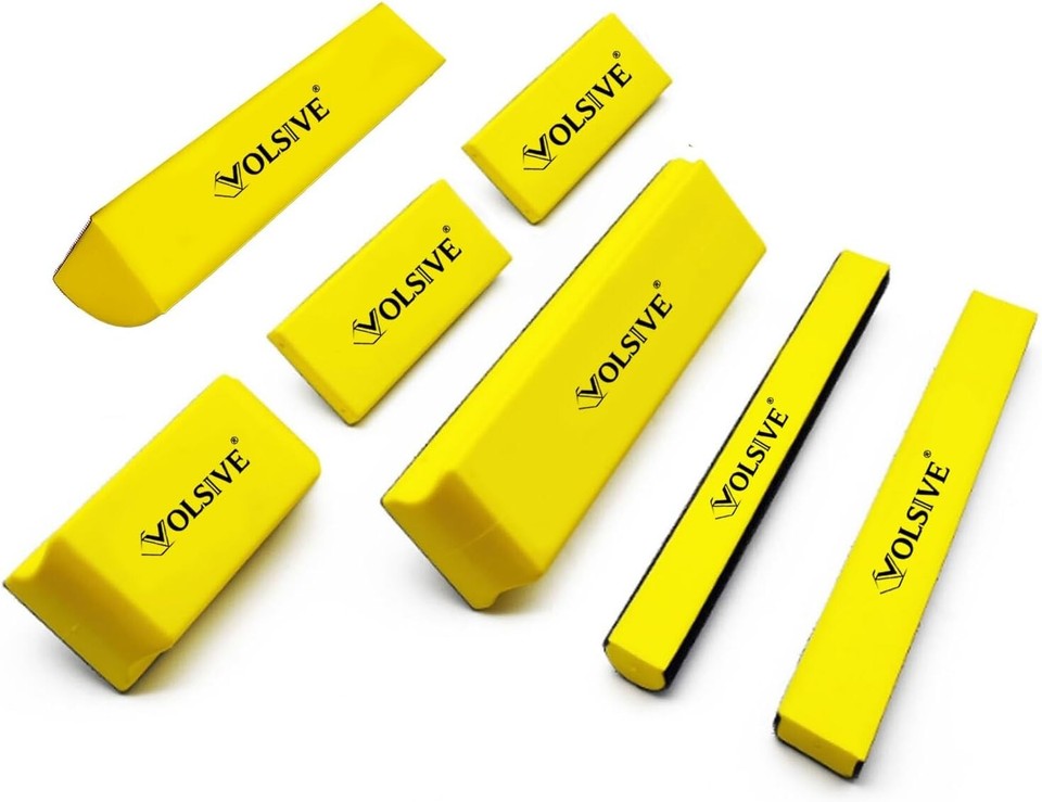7Pcs Hand Sanding Block Set, Rectangle Handheld Sanding Pad, Hook and ...