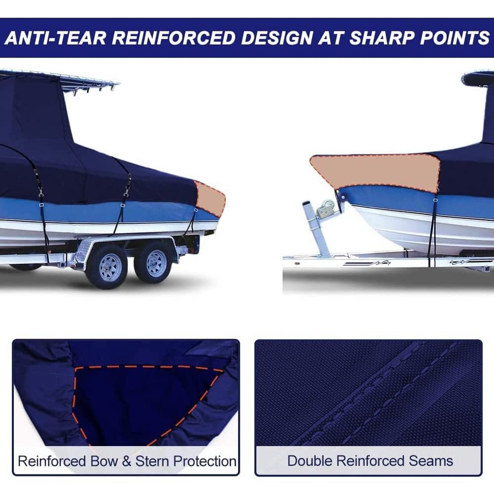 900D Heavy Duty Center Console T-Top Roof Boat Cover Waterproof Storage ...
