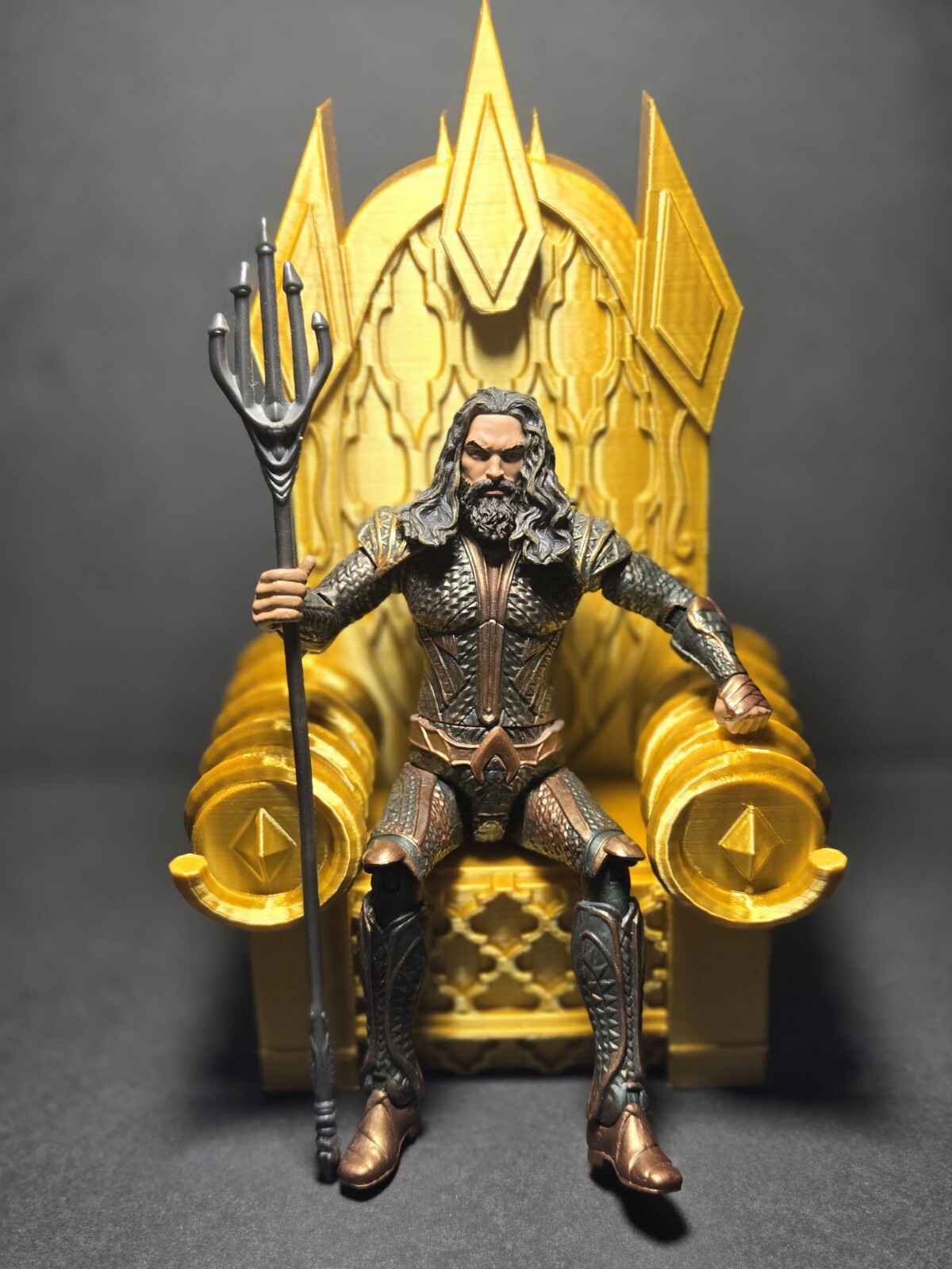 Custom 1:12 Scale Gold Throne Accessory For Action Figures | eBay